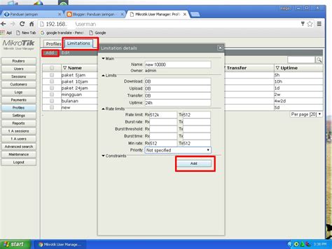 Panduan Jaringan Cara Limit Hotspot Mikrotik