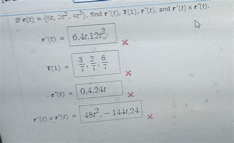 solved →r t 6t 2t2 4t3 ﻿find r t t 1 r t ﻿and