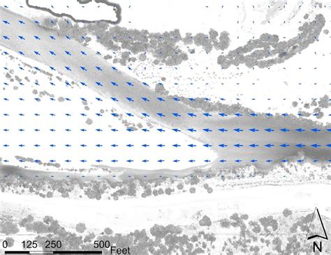 Flow Velocity Vectors At The Upstream Tip Of First Island At A