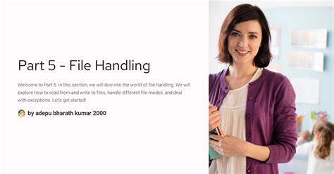 Part 5 File Handling