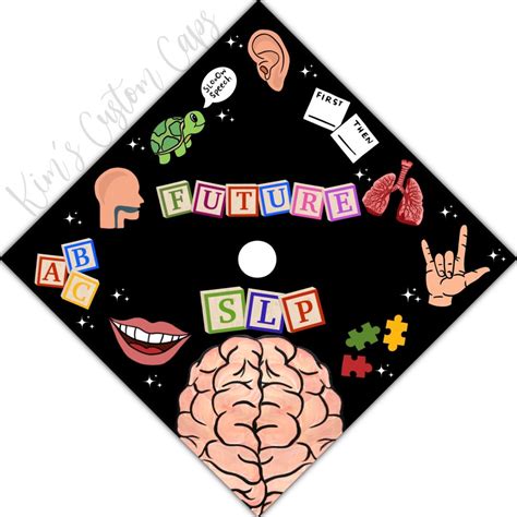 Slp Speech Language Pathologist Printed Graduation Cap Topper Etsy