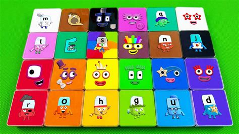 Finding Numberblocks And Alphablocks Slime Coloring With Squares Satisfying Slime Videos Asmr