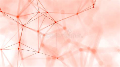 Polygonal White Background With Connecting Dots And Lines Network