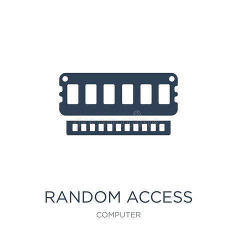 Random Access Memory Chip Icon In Trendy Design Style Random Access Memory Chip Icon Isolated