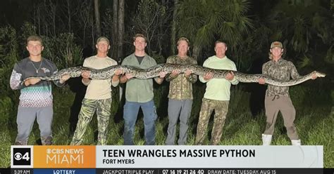 Fort Myers teen captured massive 15-foot python - CBS Miami