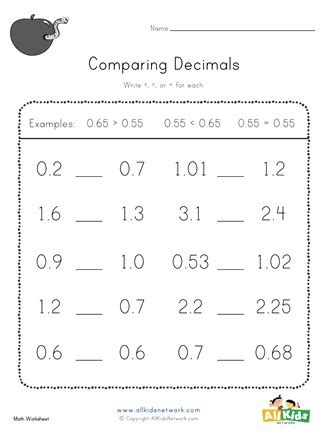 Decimals Worksheets Dynamically Created Decimal Worksheets Worksheets Library