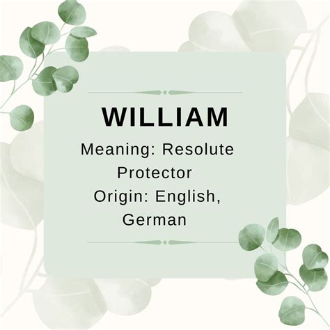 The Meaning Of William