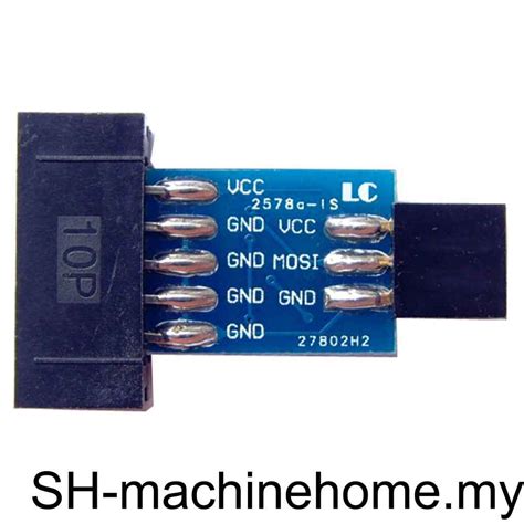 10 Pin To Standard 6 Pin Module Interface Converter Board AVRISP USBASP Adapter STK500 ISP