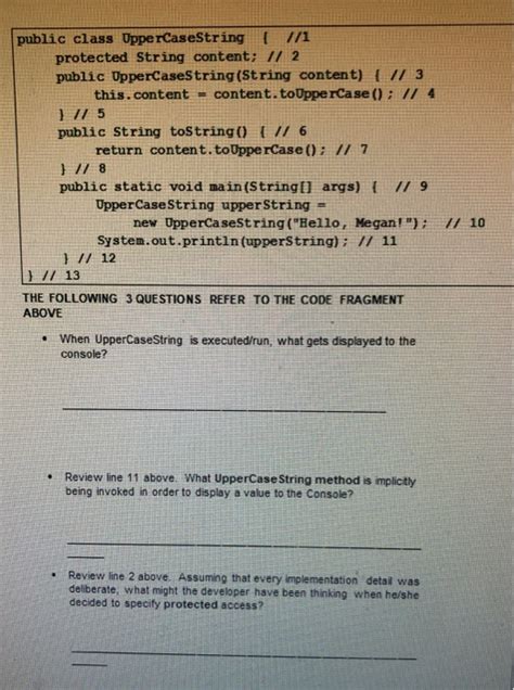Solved Public Class Uppercasestring 1 Protected String