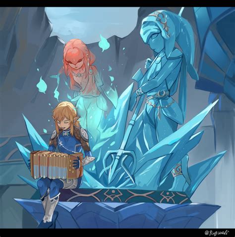 Link And Mipha The Legend Of Zelda And More Drawn By Kaeru Qingwali Danbooru