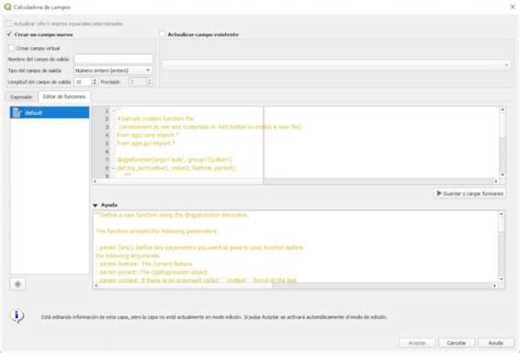 Expresiones Personalizadas Con El Editor De Funciones De Qgis