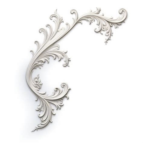 Elegant Scroll Design With Abstract Form And Photorealistic Detailing