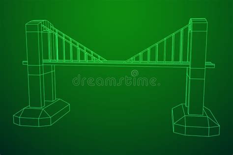 Bridge Connection Structure Wireframe Stock Vector Illustration Of Retro Road 179430150