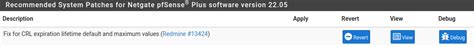 system patches package and recommended patch netgate forum