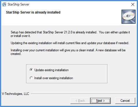 Update Your Existing Installation StarShip