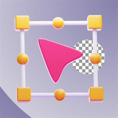 Premium Psd Selection Tool In 3d Illustration