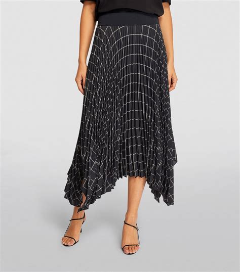Joseph Pleated Check Ade Skirt Harrods Ae