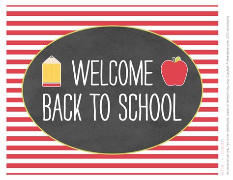 Back To School Printable Signs