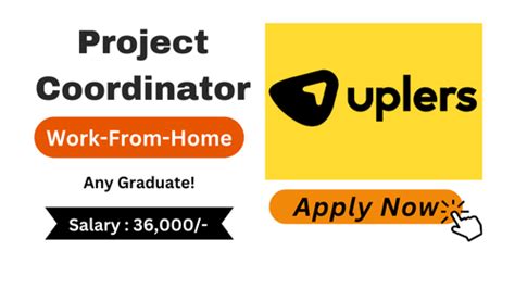 Project Coordinator Hiring In Uplers Work From Home Apply Online Now