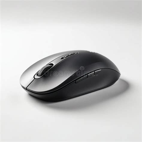 A Sleek Wireless Mouse With A Modern Design Featuring Smooth Stock