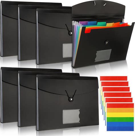Glenmal 10 Pcs 7 Pocket File Folders File Organizer