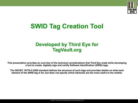 swid tag creation tool ppt