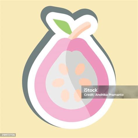 스티커 구아바 과일과 야채 기호와 관련이 있습니다 편집 0명에 대한 스톡 벡터 아트 및 기타 이미지 0명 3차원 형태 개성 개념 Istock