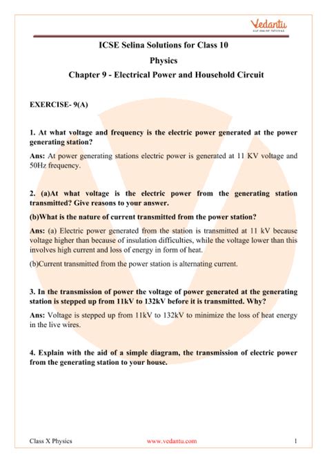 Circuit Diagram Questions And Answers Class 10