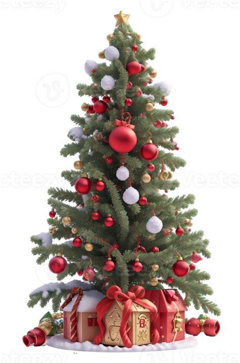Christmas Tree D PNG Clip Art AI Generated PNG