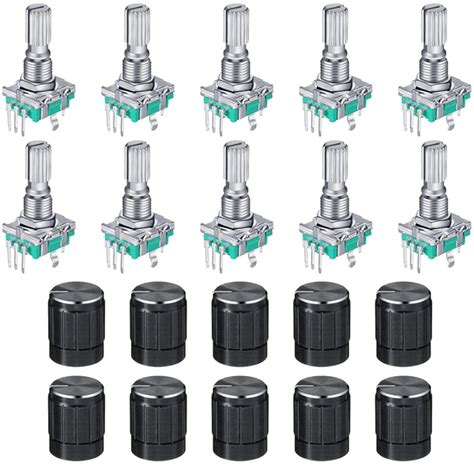 10PCS Digital Potentiometer Rotary Encoder 5 Pins 360 Degree With 20mm Handle