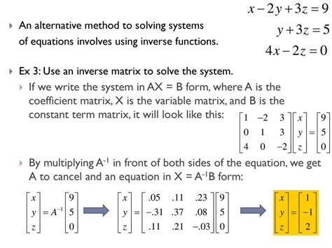 Ch. 7 – Matrices and Systems of Equations - ppt download