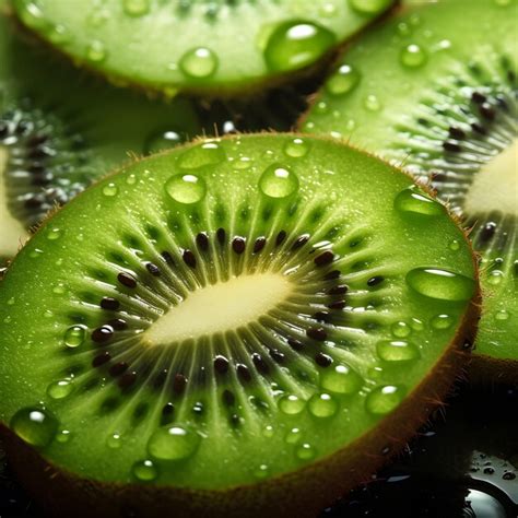 Premium Photo Sharp Closeup Fresh Kiwi Background Adorned With