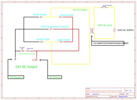 Make A Simple 12V Power Supply Unit Very Easy DIY Project EasyEDA