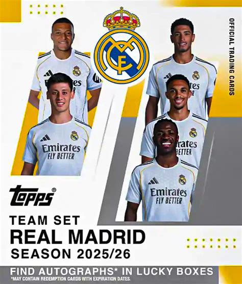 Topps Real Madrid 2025 2026 Team Set 的集换式卡牌，清单和照片