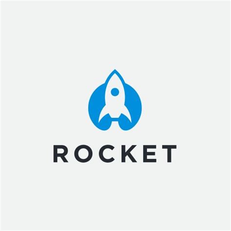 Africa Map Logo With Rocket Launch Silhouette Vector Image