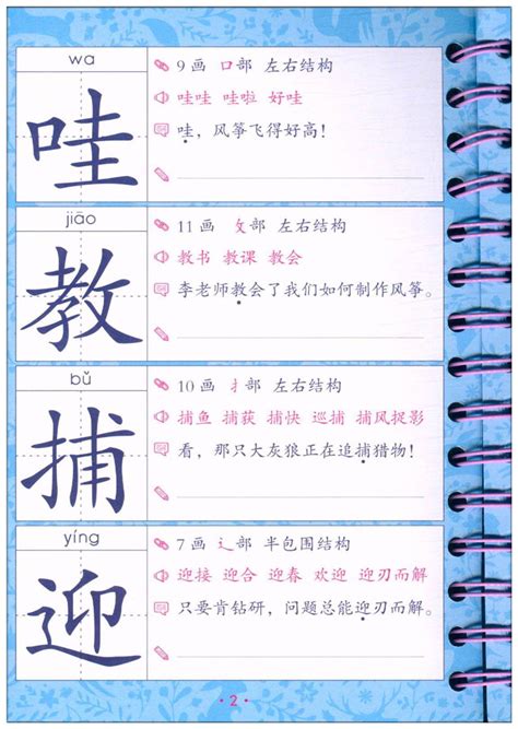 2020秋新版小学生生字卡片二年级上册部编版人教版语文小学2年级上儿童识字卡同步生字词语手册组词造句词典工具书宁波出版社虎窝淘