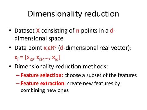 PPT Dimensionality Reduction PowerPoint Presentation Free Download ID