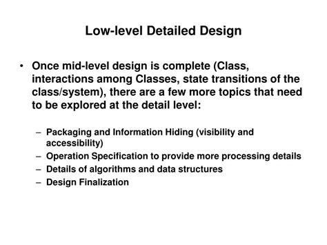 PPT Low Level Detailed Design PowerPoint Presentation Free Download ID 1273070