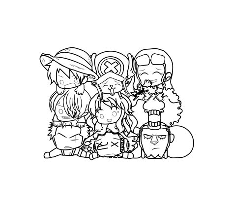 Straw Hat Pirates Crew Chibi
