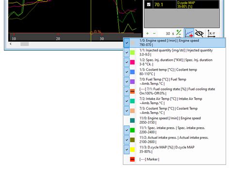 Showhide Single Curves Datarows Logview