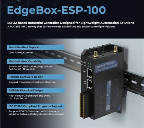 Newrelease Meet Our New Edge Series Esp32 Powered Industrial Controller Edgebox Esp 100