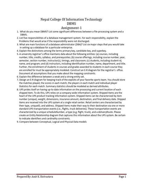 assignment 1 question pdf databases data model