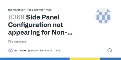 side panel configuration not appearing for non administrator users