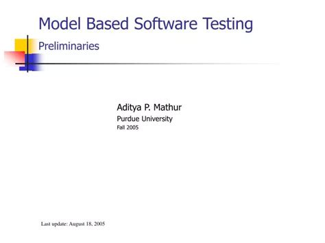 Ppt Model Based Software Testing Preliminaries Powerpoint Presentation Id339145