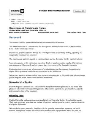 Caterpillar 312b Excavator Operation Maintenance Manual Pdf