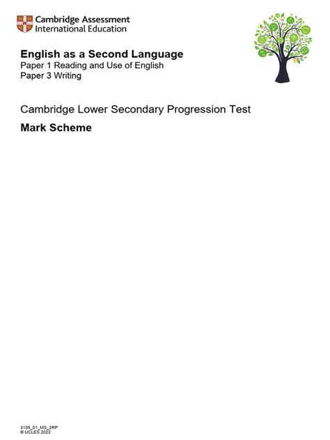 Esl First Term Re Exam Marking Scheme Pdf Linguistics Learning