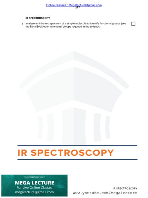 19 Ir Spectroscopy Notes Pdf Infrared Spectroscopy Spectroscopy