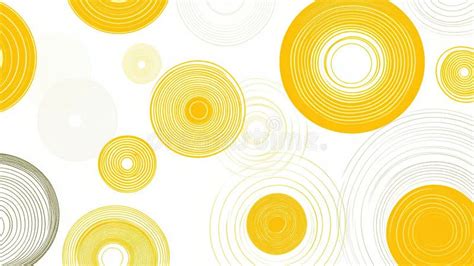 Abstract Graphic Design With Concentric Circles In Yellow And Gray Stock Illustration