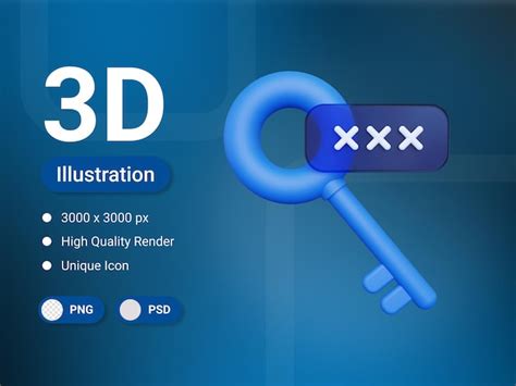 Premium Psd 3d Rendering Access Password Icon