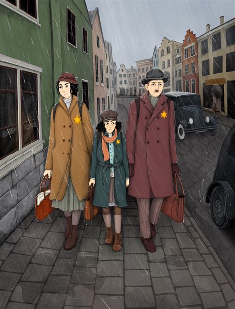 Иллюстрация Дневник Анны Франк в стиле 2d детский книжная графика